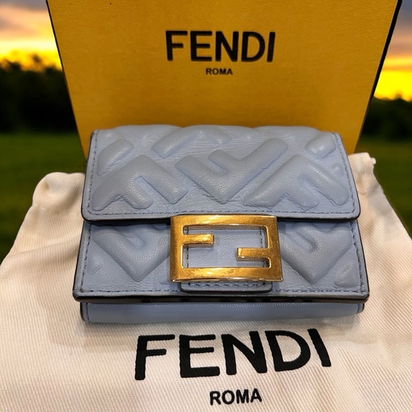 Fendi | Bags | Fendi Micro Mini Trifold Wallet | Poshmark